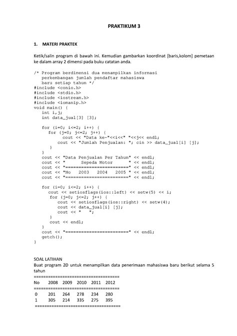 Modul Praktikum Struktur Data Bagian 3 Perulangan Program