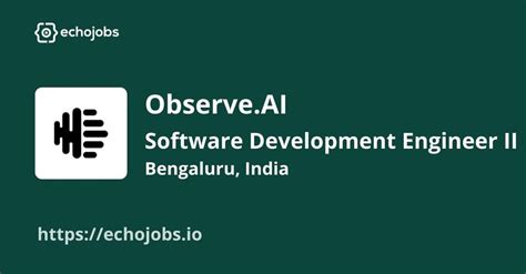 observe ai is hiring software development engineer ii frontend bengaluru india remote