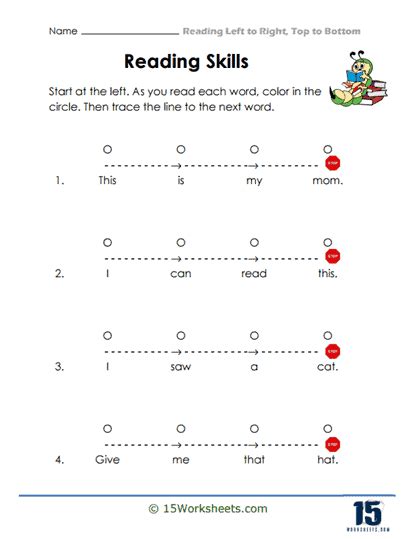 Reading Left To Right Worksheets Guided Reading Flow 15