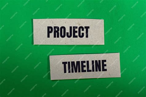 Premium Photo Project Timeline Message Written On Paper Pieces With Green Background