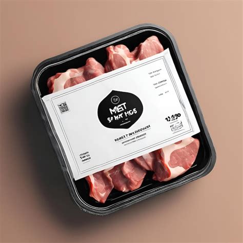 Meat Packaging Mockup Premium Ai Generated Image