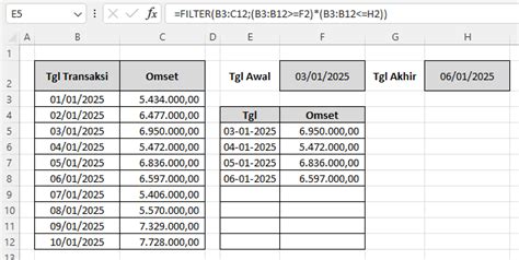Cara Mencari Data Di Rentang Tanggal Menggunakan Rumus Excel Depot Excel