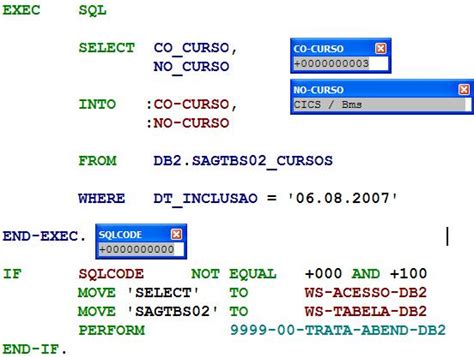 DB2 Banco de dados Select Where Função DATA HORA TIMESTAMP wwww cadcobol com