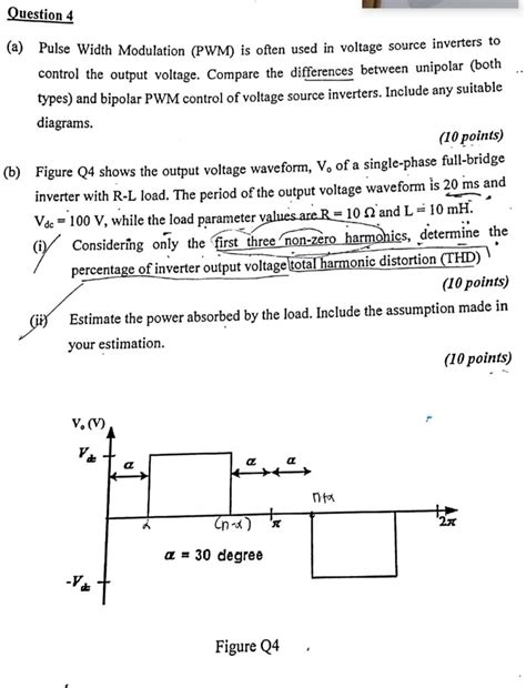 Question 4 A Diagrams 10 Points Figure Q4 Shows The Output Voltage