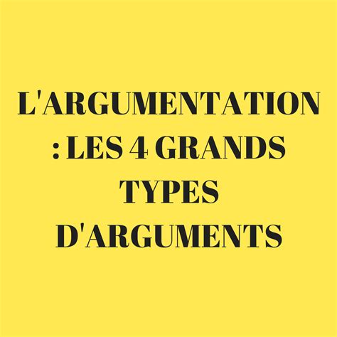 Les Differents Types Darguments