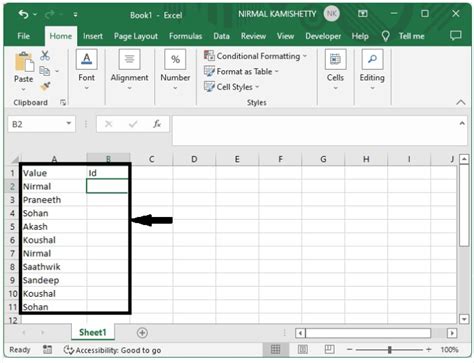 How To Assign A Serial Number To Duplicate Or Unique Values In Excel