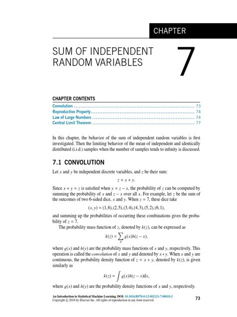 Chapter 7 Sum Of Independent Random 2016 Introduction To Statistical Machi Download Free