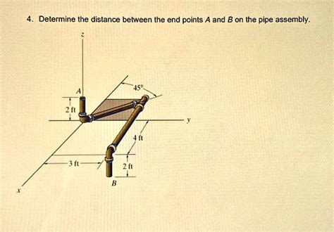 4 Determine The Distance Between The End Points A And B On The Pipe