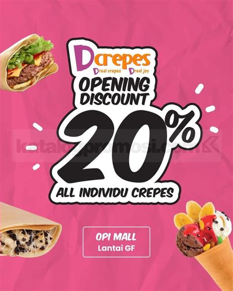 Promo Opening Dcrepes Opi Mall Palembang Diskon 20 Untuk Semua Menu