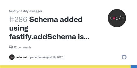 Schema Added Using Fastify AddSchema Is Resulted As Def In Swagger