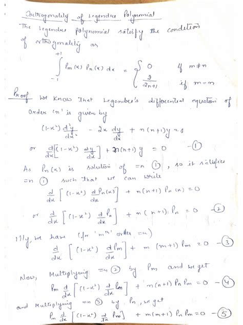 Orthogonality Of Legendre Polynomial Pdf