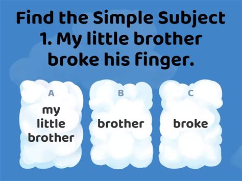 Simple Subject And Simple Predicate Quiz