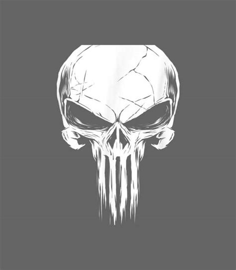 Printable Punisher Skull Stencil
