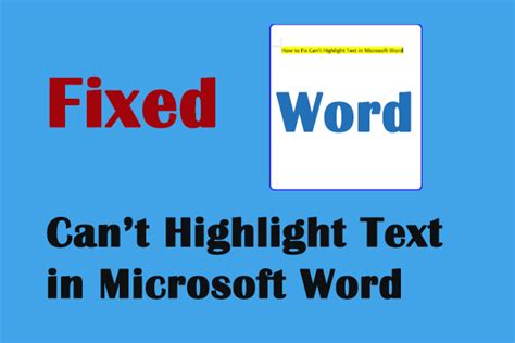 Cant Highlight Text In Microsoft Word Proven Ways Here