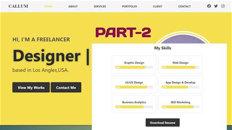 How To Create A Website Using Html Css And Javascript Part 2 Step By Step Tutorial Html