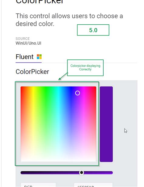 Gallery 4X Wasm ColorPicker ColorPicker Box Is Not Displaying Any