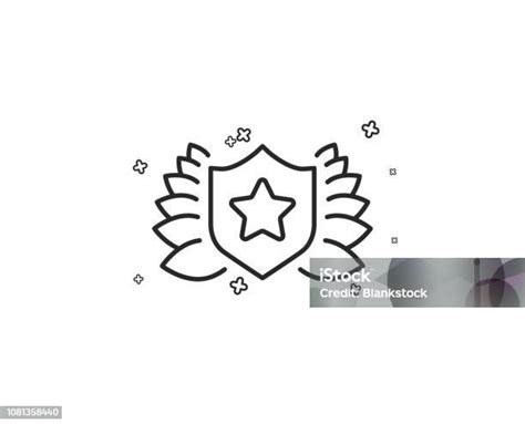 수상 쉴드 선 아이콘입니다 월계관 화 환 기호입니다 벡터 Championship에 대한 스톡 벡터 아트 및 기타 이미지 Championship 경쟁 고급 Istock