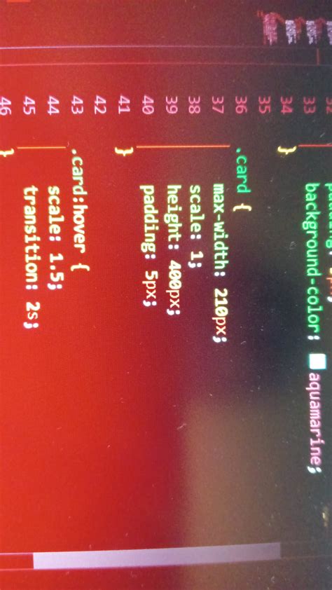 Whole Using Hover I Want To Use Scale But The Card Should Get Into