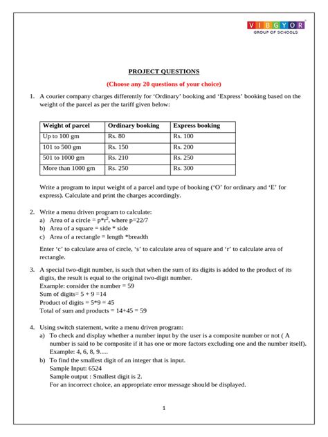 Cisce Grade 10 Project Questions 24 25 Pdf String Computer Science Area