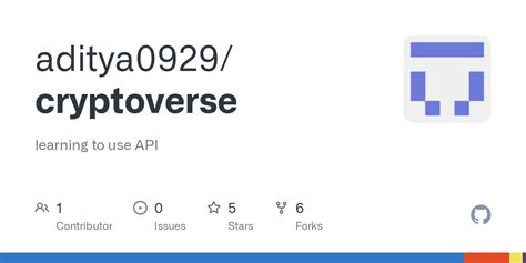 Github Aditya Cryptoverse Learning To Use Api