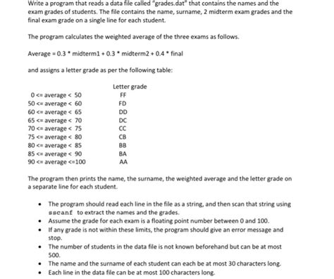 Solved Write A Program That Reads A Data File Called