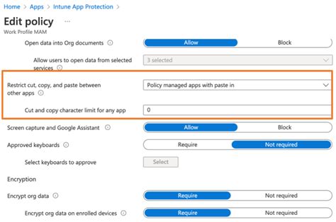 using intune app protection policy to protect corporate data practical365