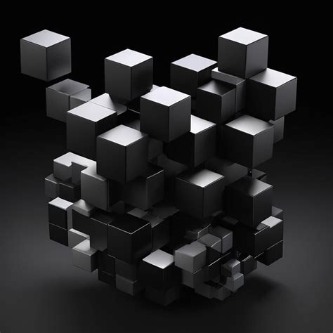 Abstract 3d Rendering Of Geometric Shapes A Composition In Dimensions Premium Ai Generated Image