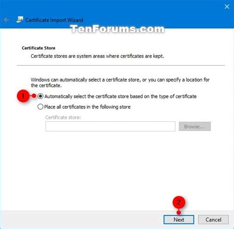 Import Encrypting File System Certificate And Key In Windows 10 Tutorials