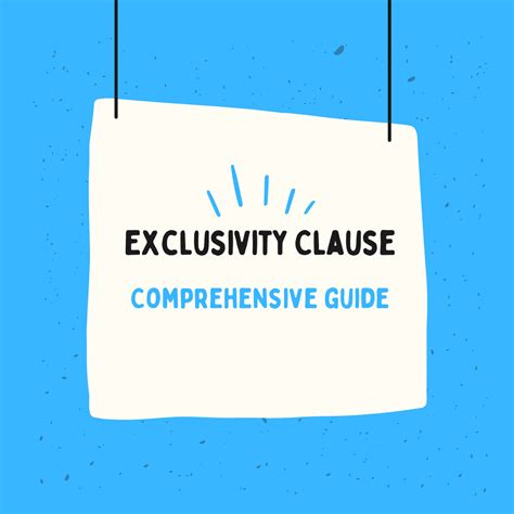 Exclusivity Clause In Manda A Comprehensive Guide Jack Talks Business