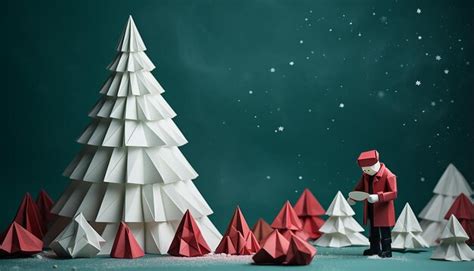 Premium Photo Christmas Concept Origami