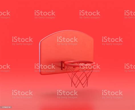 흑백 단일 색상 레드 3d 아이콘 빨간 배경의 농구 후프 단일 색상 3d 렌더링 3차원 형태에 대한 스톡 사진 및 기타 이미지 3차원 형태 농구 팀 스포츠 농구공