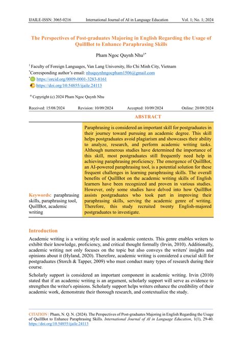 Pdf The Perspectives Of Post Graduates Majoring In English Regarding