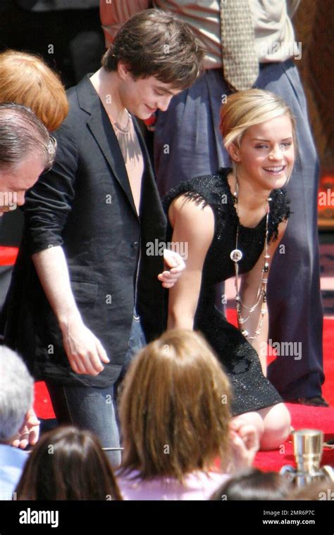 Harry Potters Daniel Radcliffe Emma Watson Und Rupert Grint Werden Ihre Hände Fußabdrücke Und