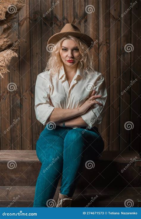 New Boho Style Woman Portrait In Fancy Clothes Stock Image Image Of