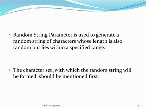 Random String Parameter Ppt Download