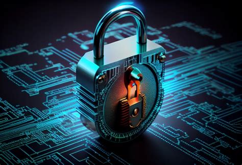 Premium Photo Cybersecurity Padlock Digital Lock On Technology Network Data Protection