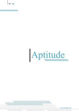 IMU CET Study Material Sample PDF