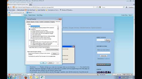 Stop Ie Script Error Messages Youtube
