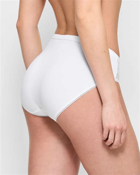 Australian Cotton And Lace High Cut Briefs White Target Australia