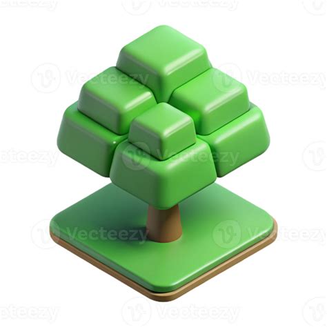 Majestic Exemplary Scalable Isometric Tree Clean Lines Green With Scalable Design 60687955 Png