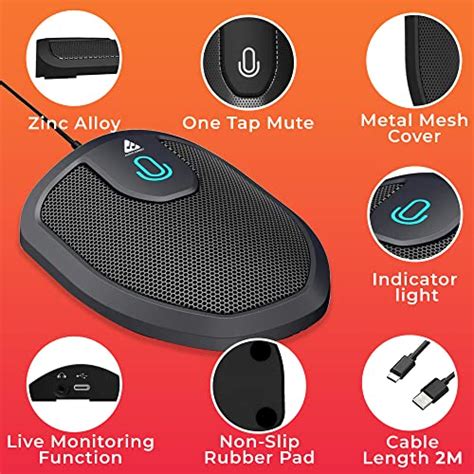 Audio Array Am C28 Usb Plug And Play Conference Microphone Omni Directional Pickup Upto 3m Mic