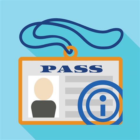 Security Id Pass Icon Flat Style 14360953 Vector Art At Vecteezy