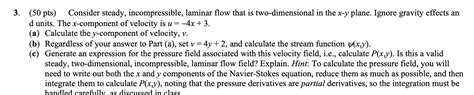 Solved 50 Pts Consider Steady Incompressible Laminar