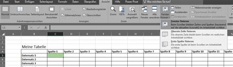 In Excel Mehrere Zeilen Fixieren Tabcalc De
