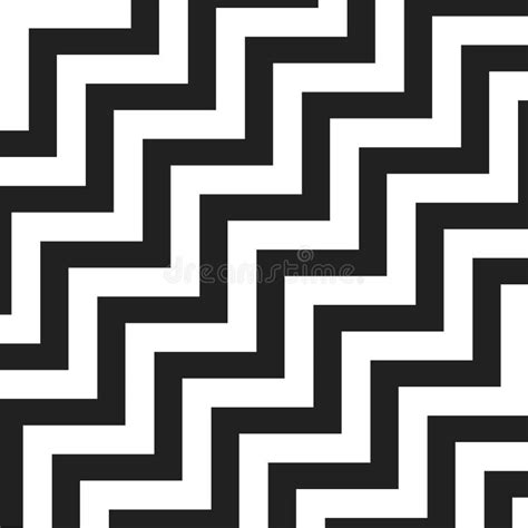 Black And White Zig Zag Lines Pattern Background Design Stock Vector