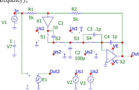 Figure 1 From Switched Capacitor Low Pass Filter With Pole Frequency