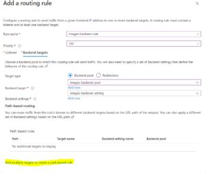 Create An Application Gateway With Path Routing To Backend Pools