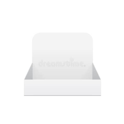 Empty Cardboard Pos Poi Blank Display Show Box Holder For Sale Vector Stock Vector