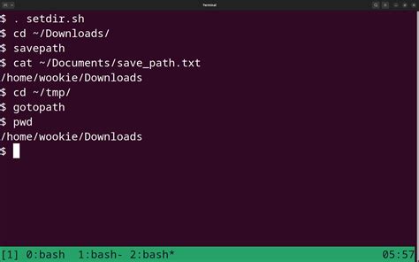 Bash Use Output Redirection To Change Directory Stack Overflow