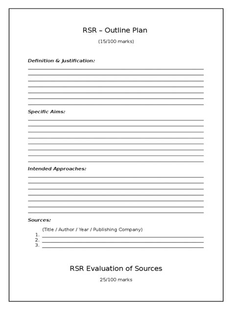 Rsr Template Pdf Evaluation Cognitive Science